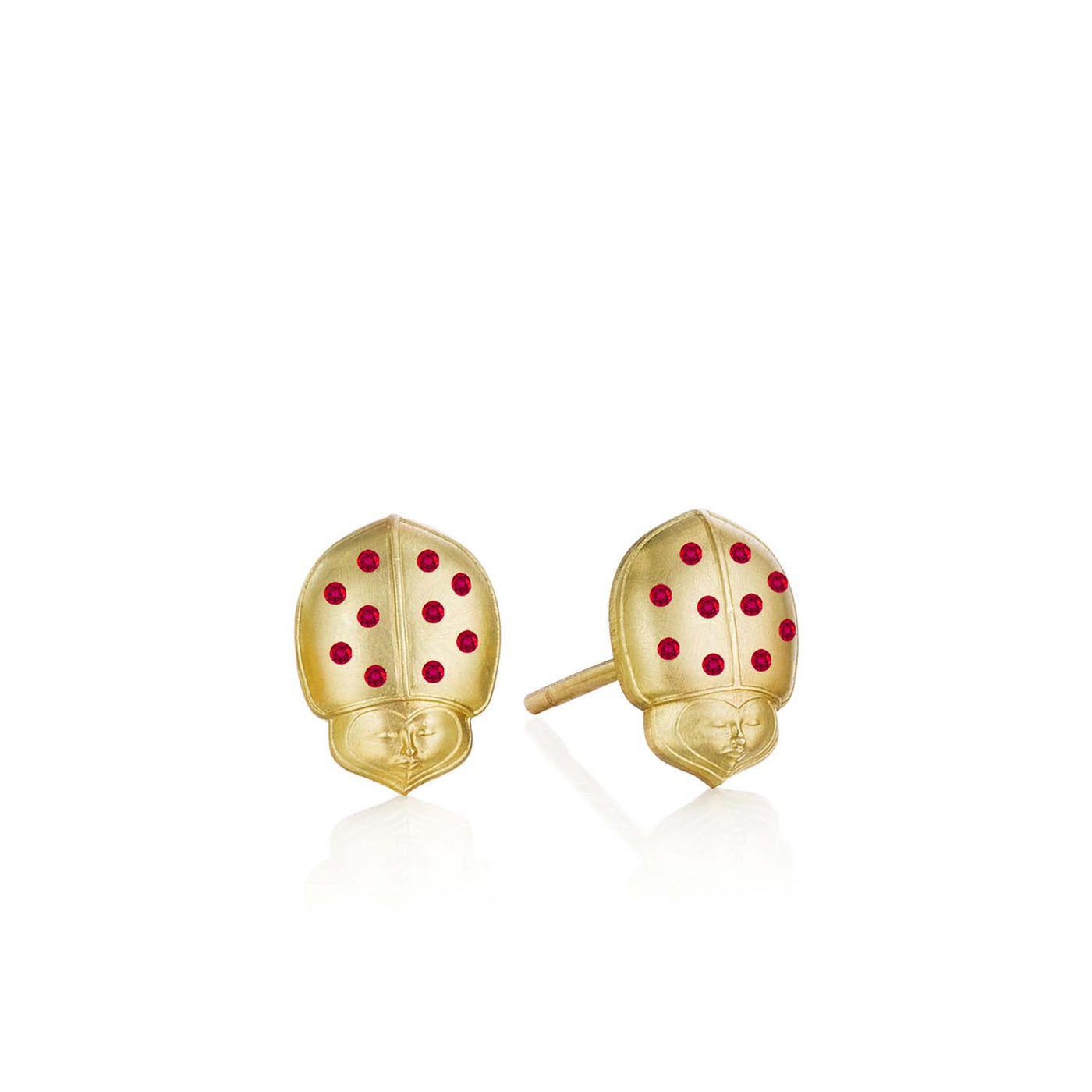 Ladybug earrings gold store