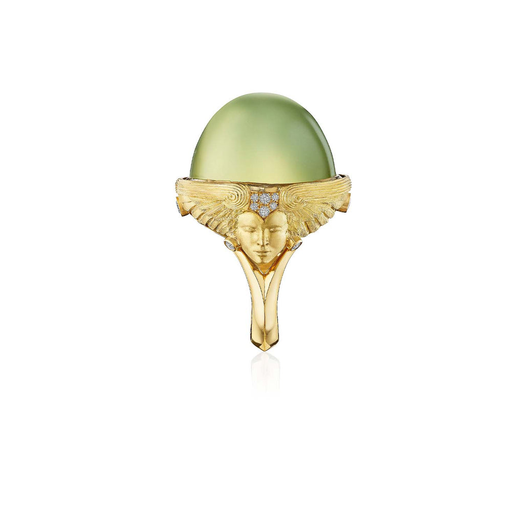 Green Honey Moonstone Morpheus Cocktail Ring – Anthony Lent