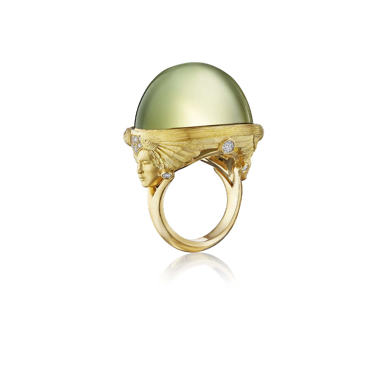 Green Honey Moonstone Morpheus Cocktail Ring – Anthony Lent