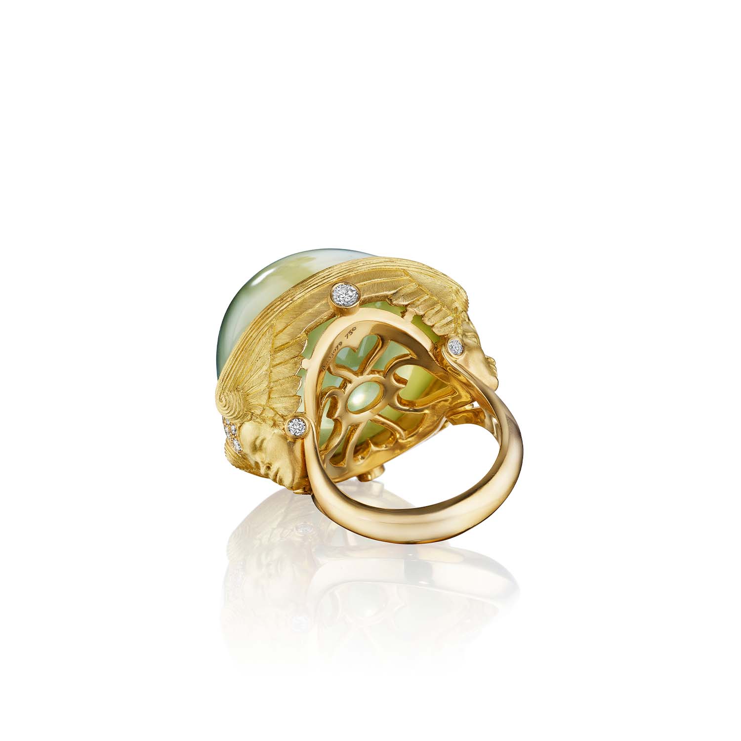 Green Honey Moonstone Morpheus Cocktail Ring – Anthony Lent