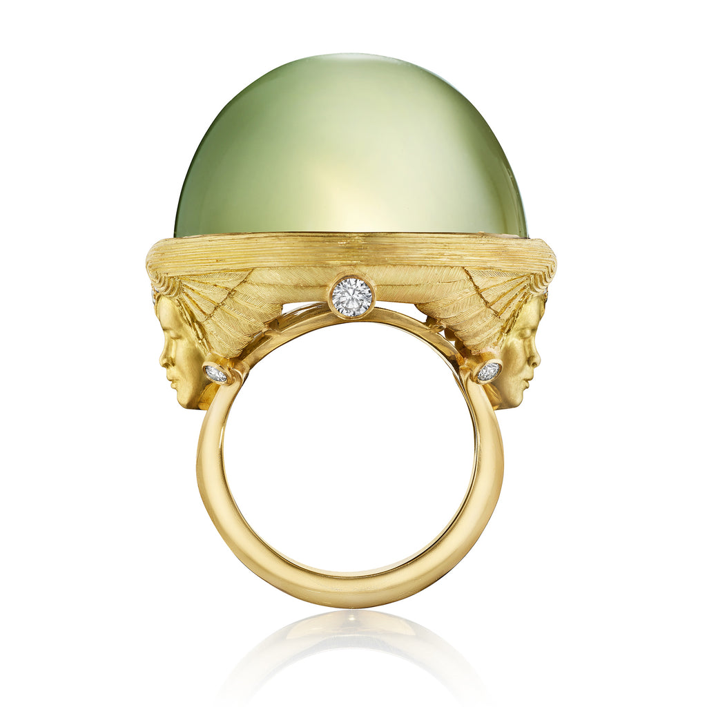 Green Honey Moonstone Morpheus Cocktail Ring – Anthony Lent
